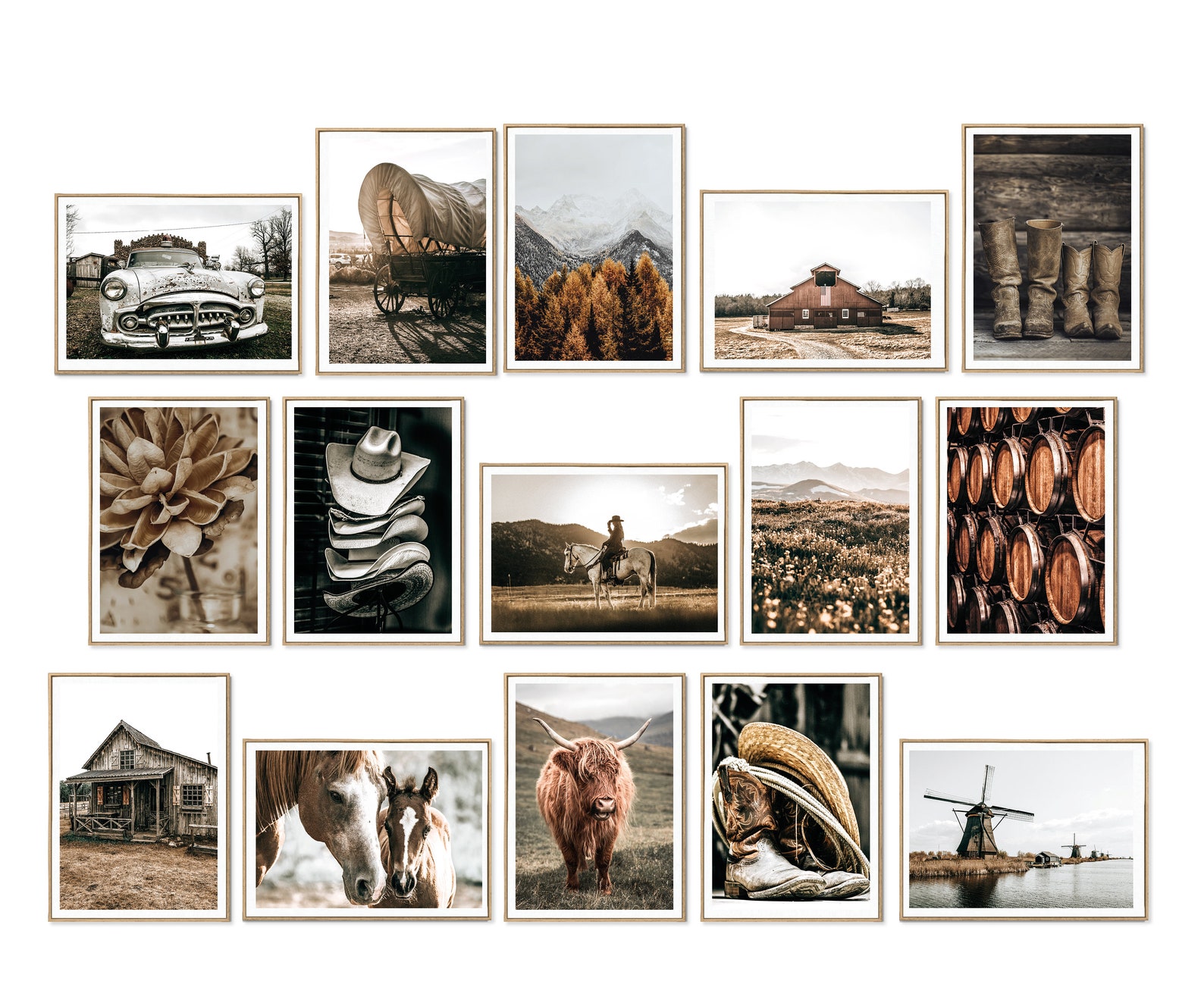 500 Prints RUSTIC Collection, Rustic Wall Art, Farmhouse Decor, Rutic ...