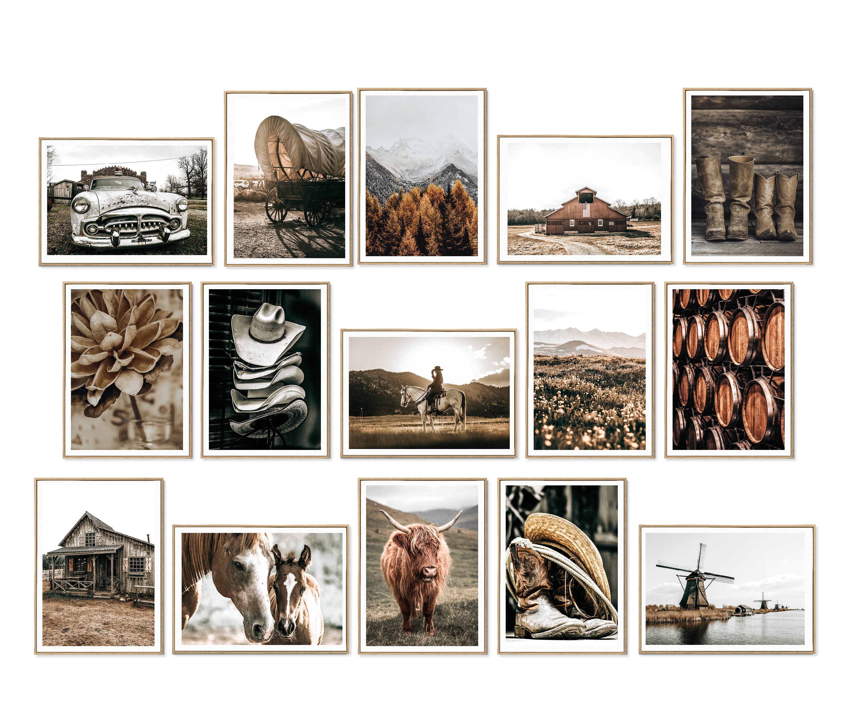 500 Prints RUSTIC Collection Rustic Wall Art Farmhouse - Etsy