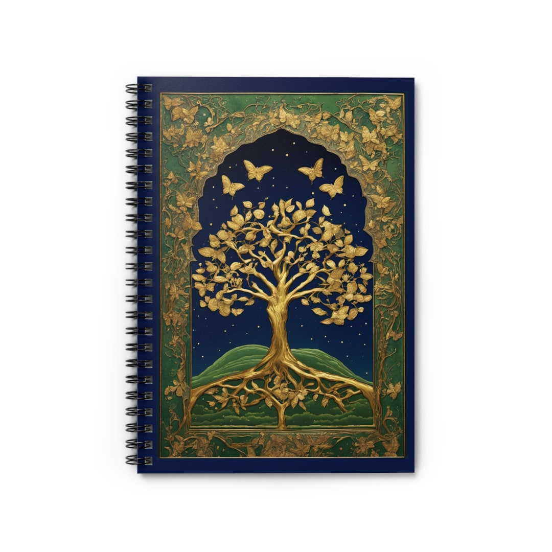 Midnight Tree of Life Spiral Notebook - Ruled Line - Etsy