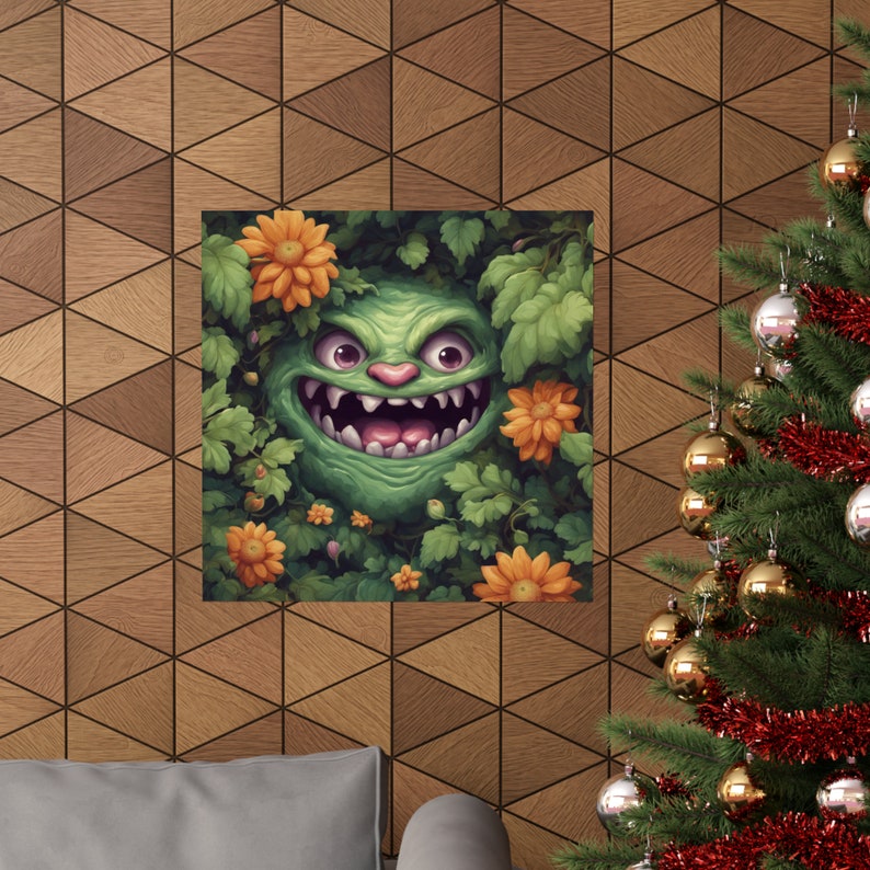Green Halloween Monster Halloween Matte Vertical Posters - Etsy