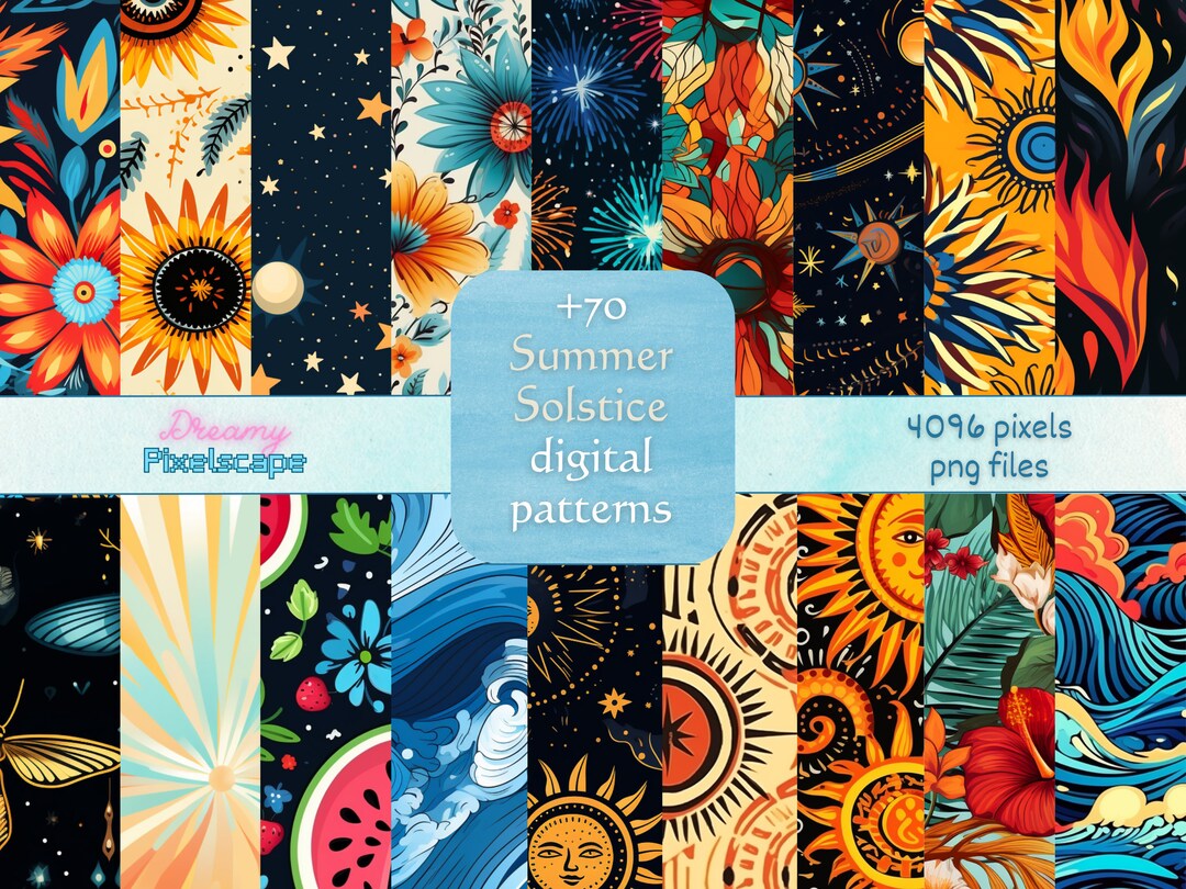 70 Digital Summer Solstice Patterns - Etsy