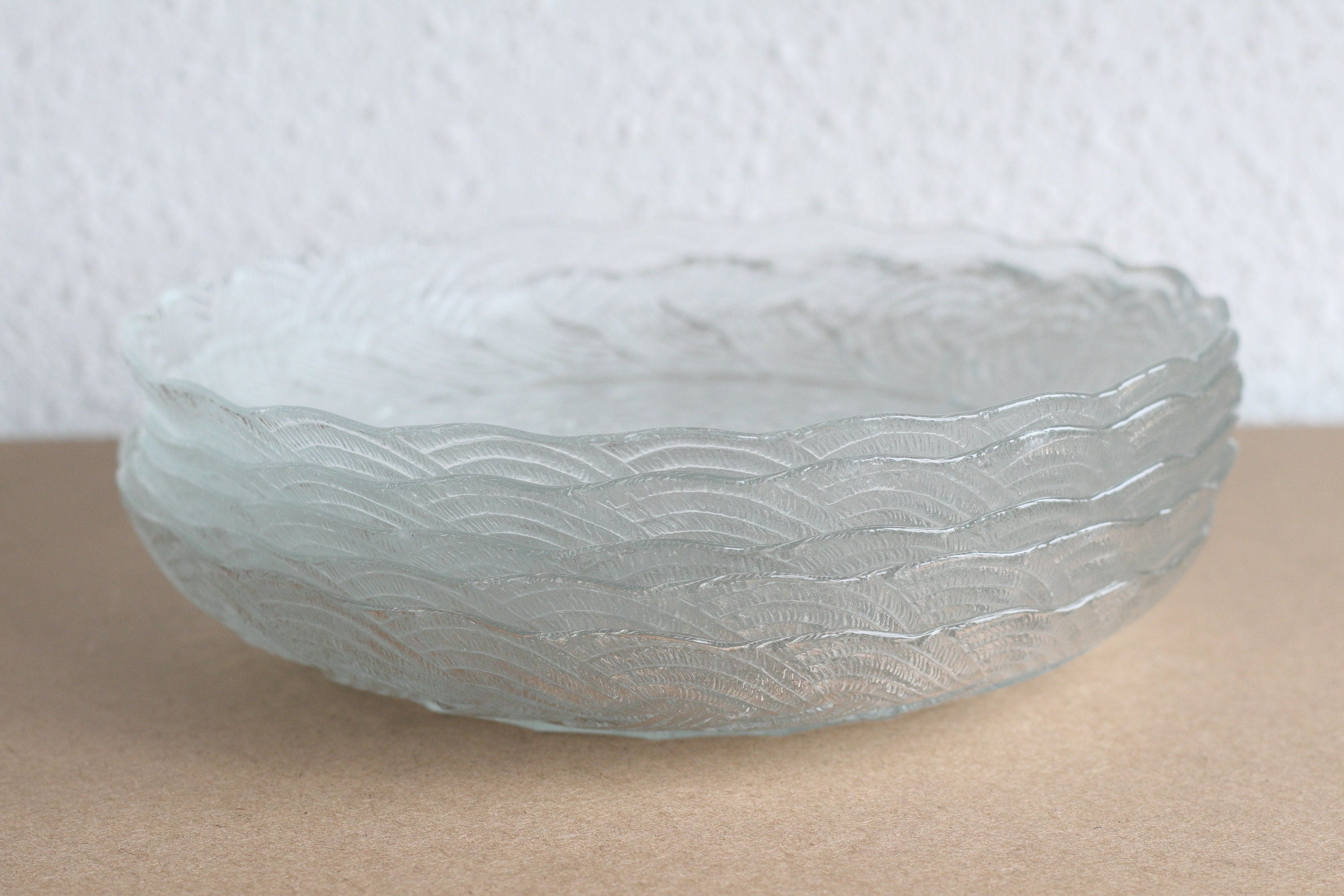 Vintage Textured Glass Plate, Vintage Arcoroc Glass Plate, Clear Glass ...