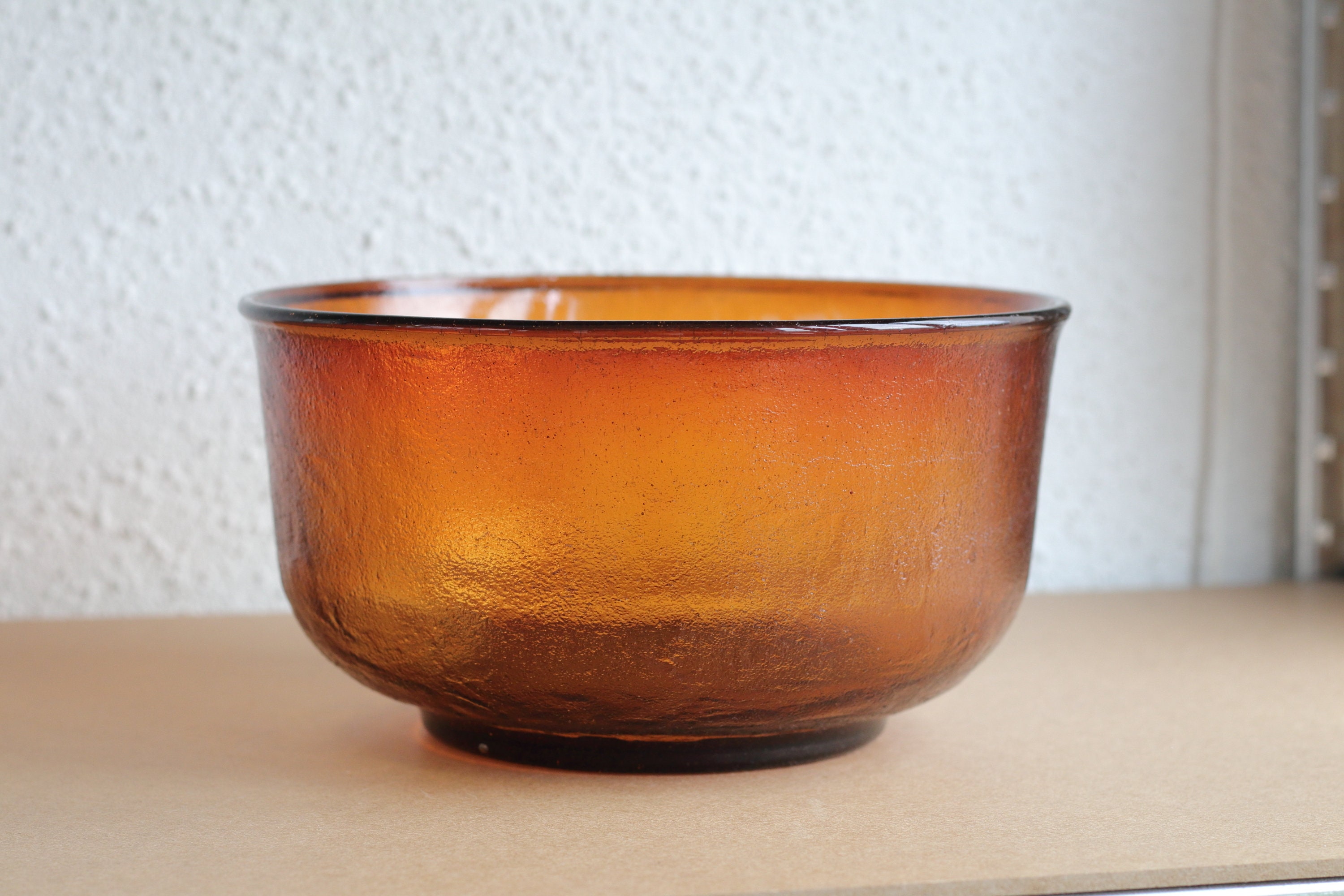 Large Vintage Orange Glass Bowl Vintage Arcoroc Sierra Bowl - Etsy
