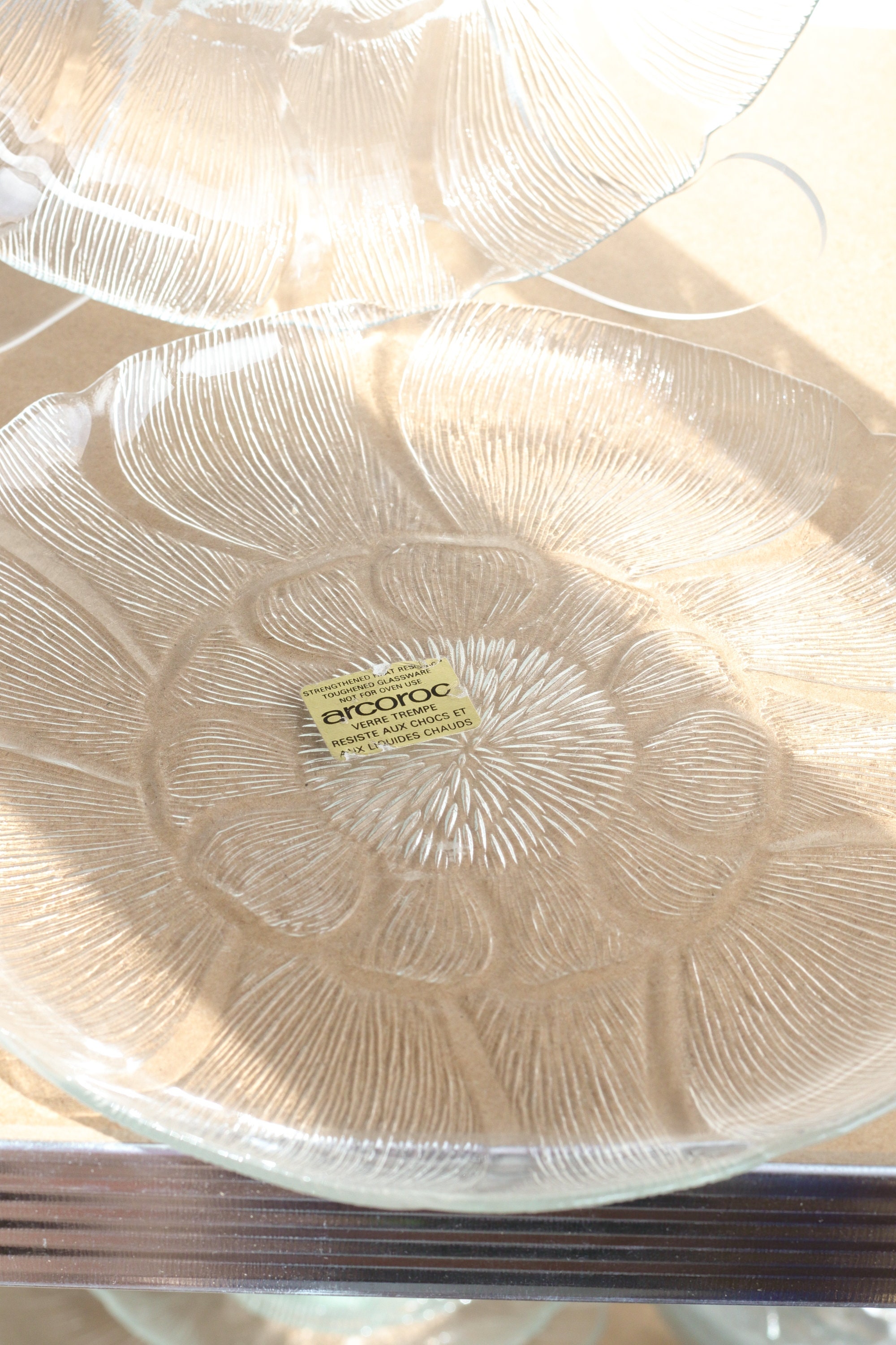 Set of 2 NEW Vintage Arcoroc Fleur Glass Plate Vintage - Etsy
