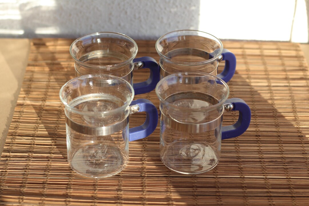 Vintage Bodum Cup Set, Retro Cup Set, Bodum Glass Cup Set, Vintage ...