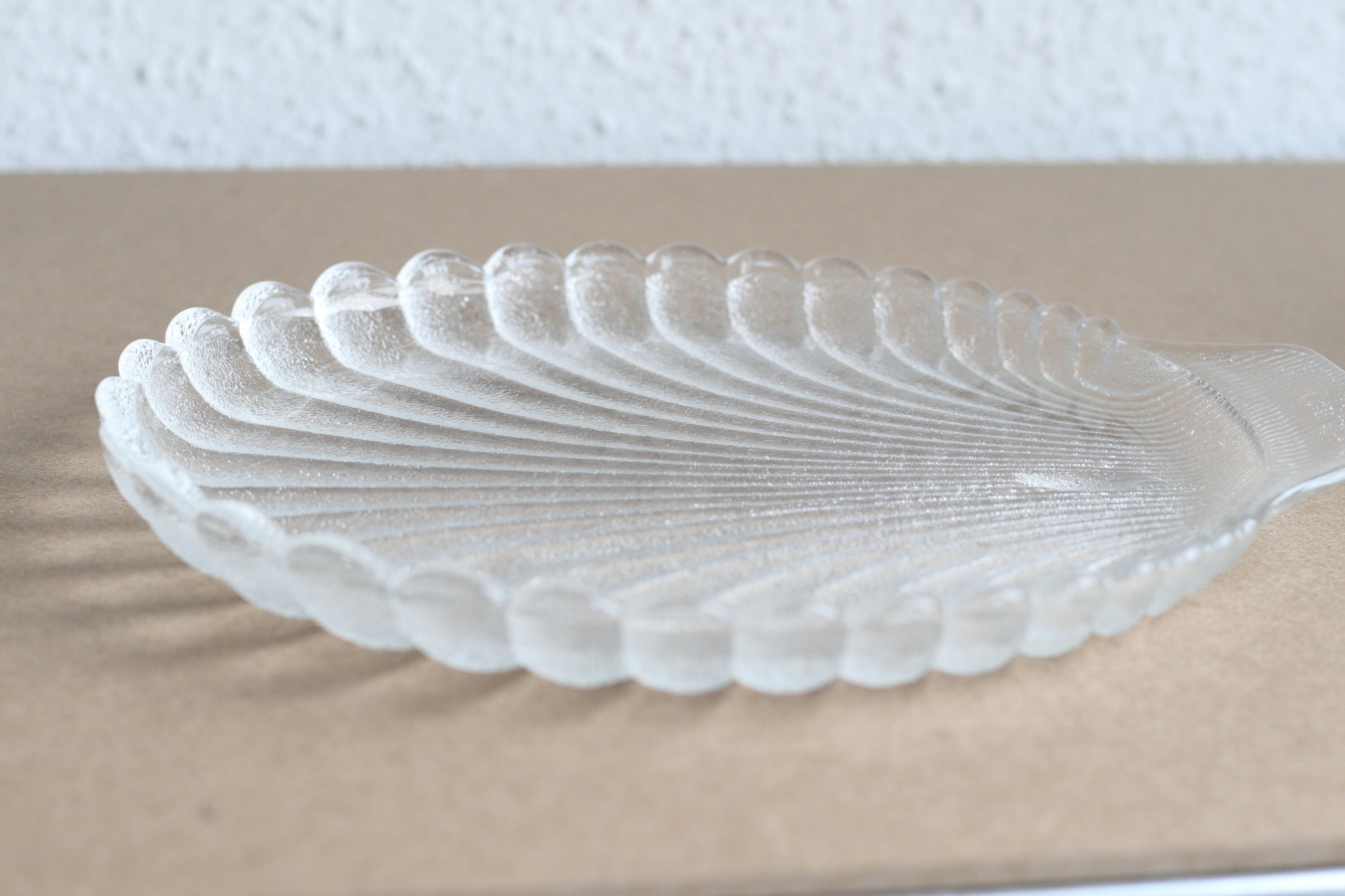 Vintage Shell Glass Plate, Vintage Archor Hocking Shell Glass Plate ...