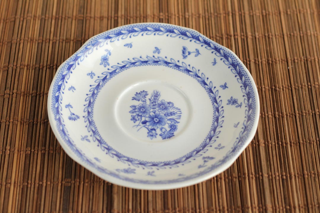 Vintage Arabia Finn Flower Blue Plate, Saucer Finn Flower Blue by ...