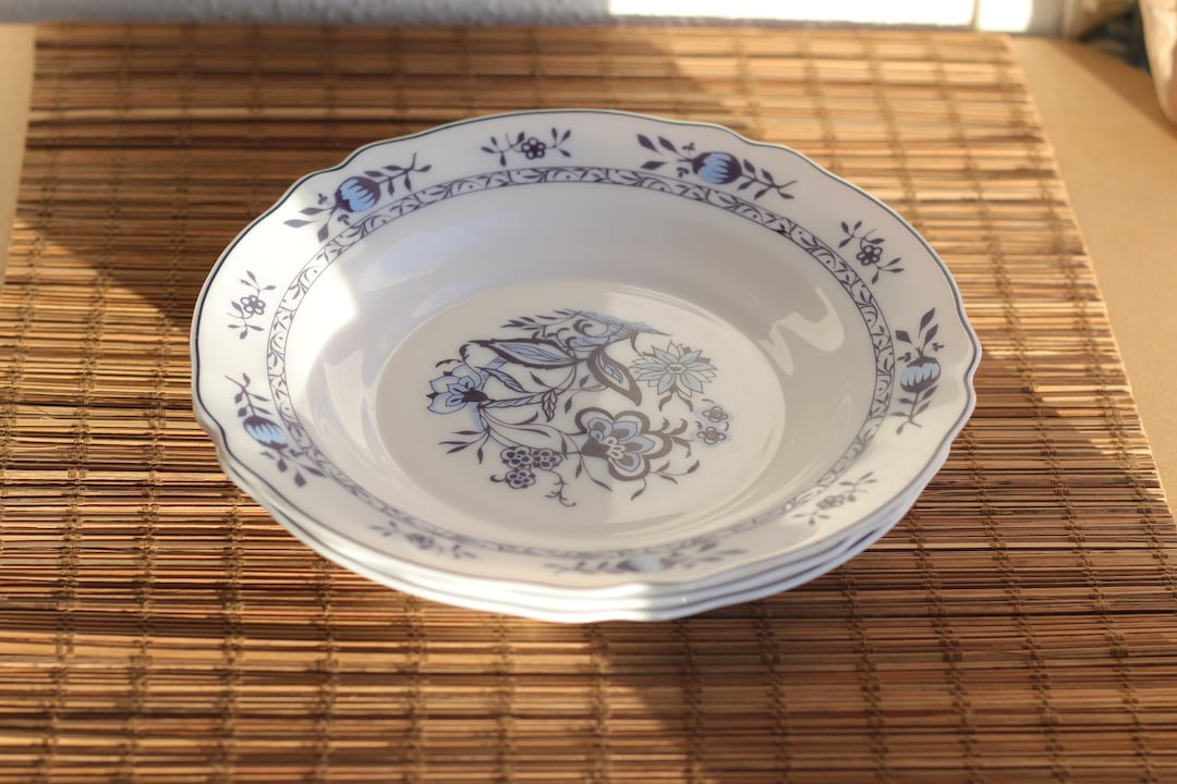 Arcopal Onion Glass Plate, Blue Arcopal, Arcopal Deep Glass Plate, Deep ...