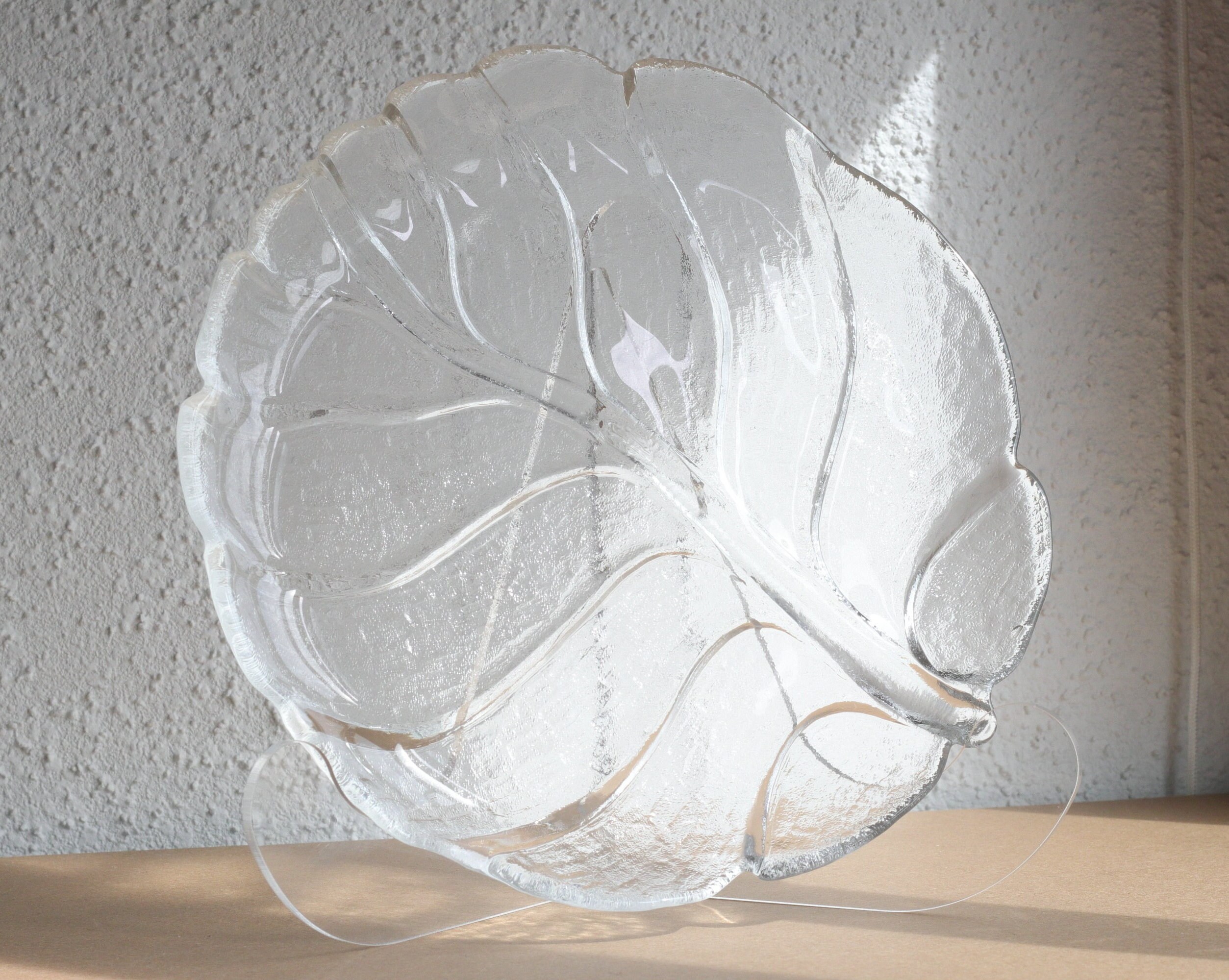 Vintage Crystal Glass Plate, Vintage Orrefors Glass Plate, Clear Glass ...