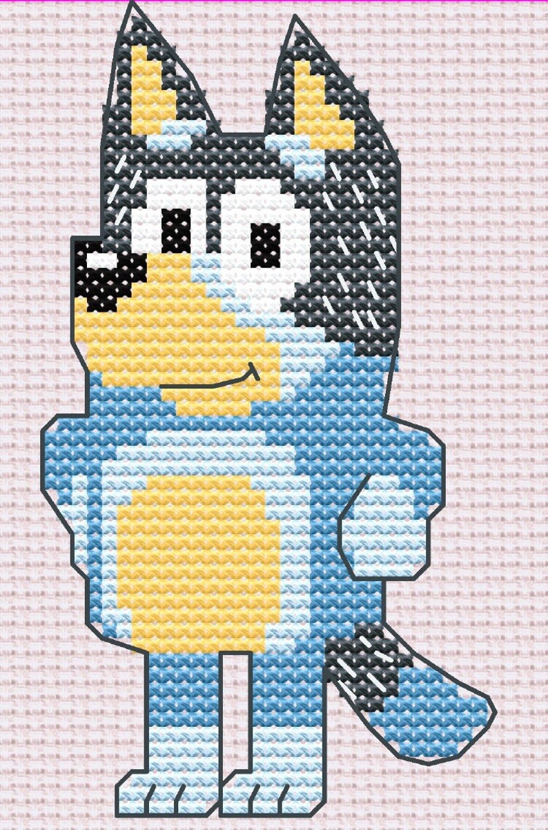 Bluey Character Pattern Bandit - Etsy