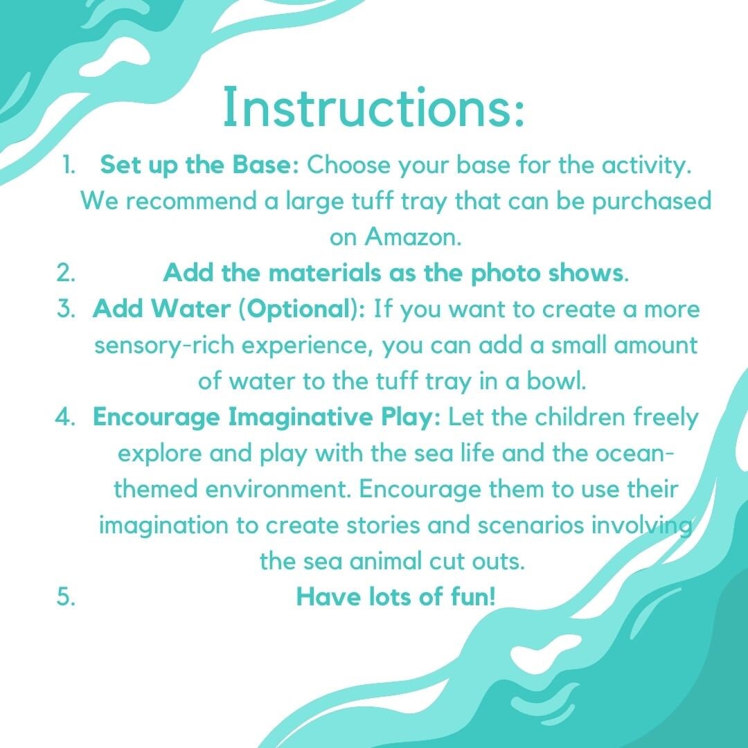 Ocean Themed Tuff Tray Activity Set/sensory Kit - Etsy UK