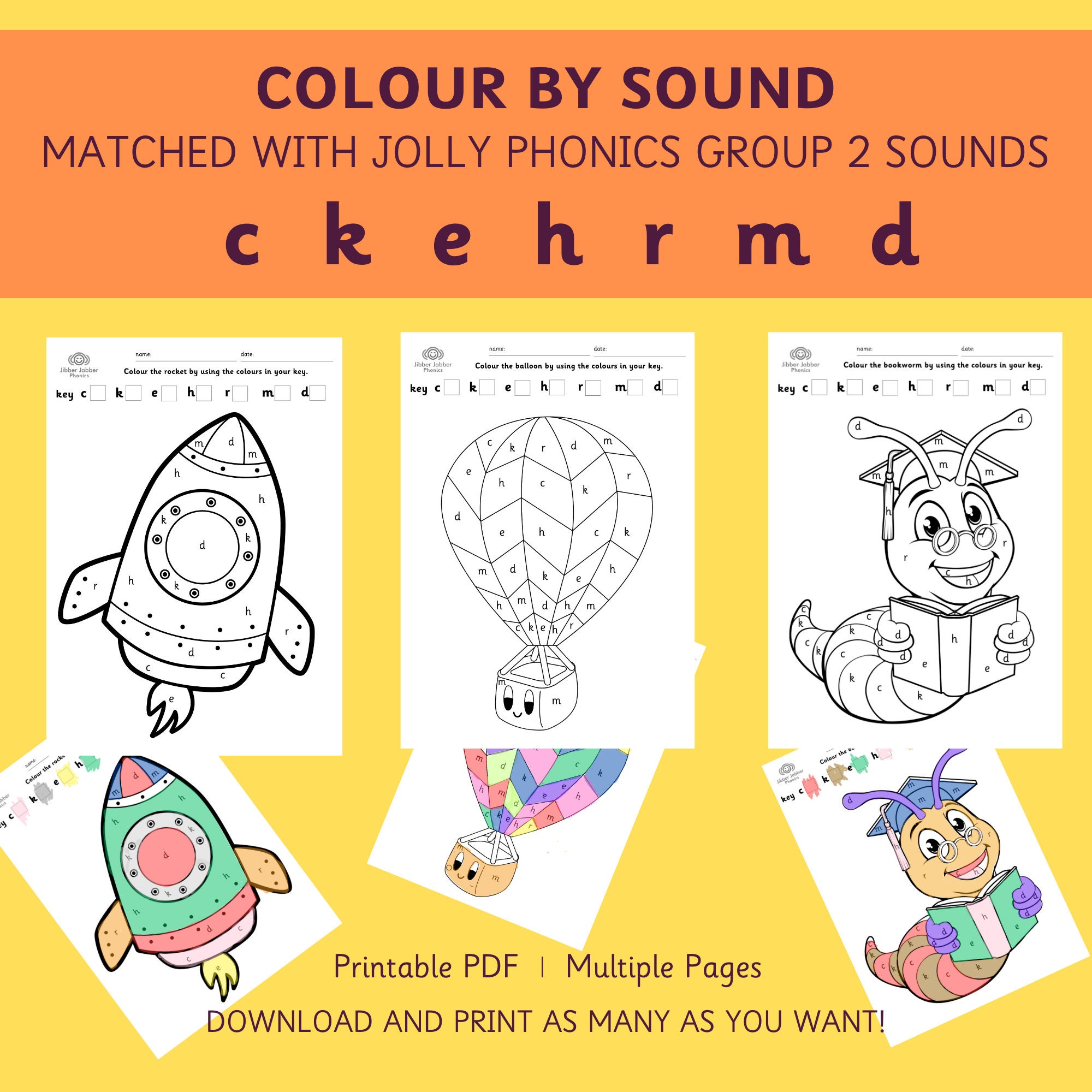 Phonics Colour by Sound Colouring Pages Jolly Phonics Group - Etsy Canada