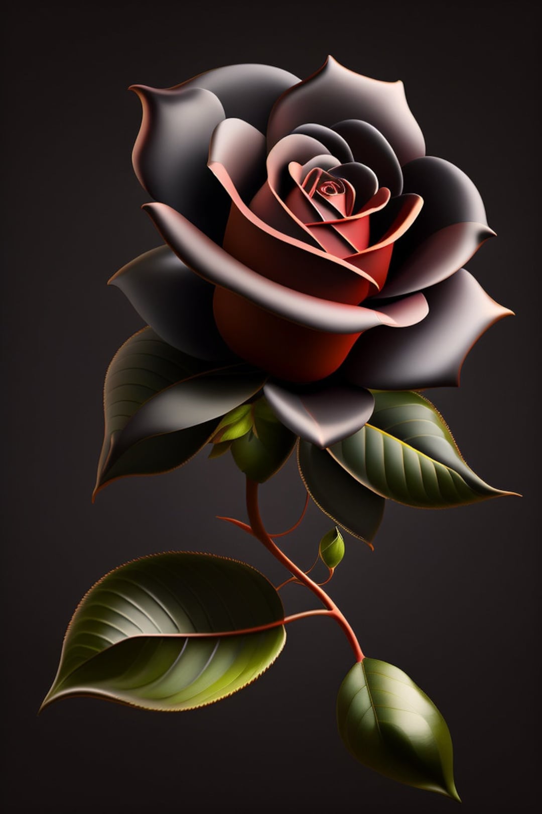Black Rose Clip Art - Etsy