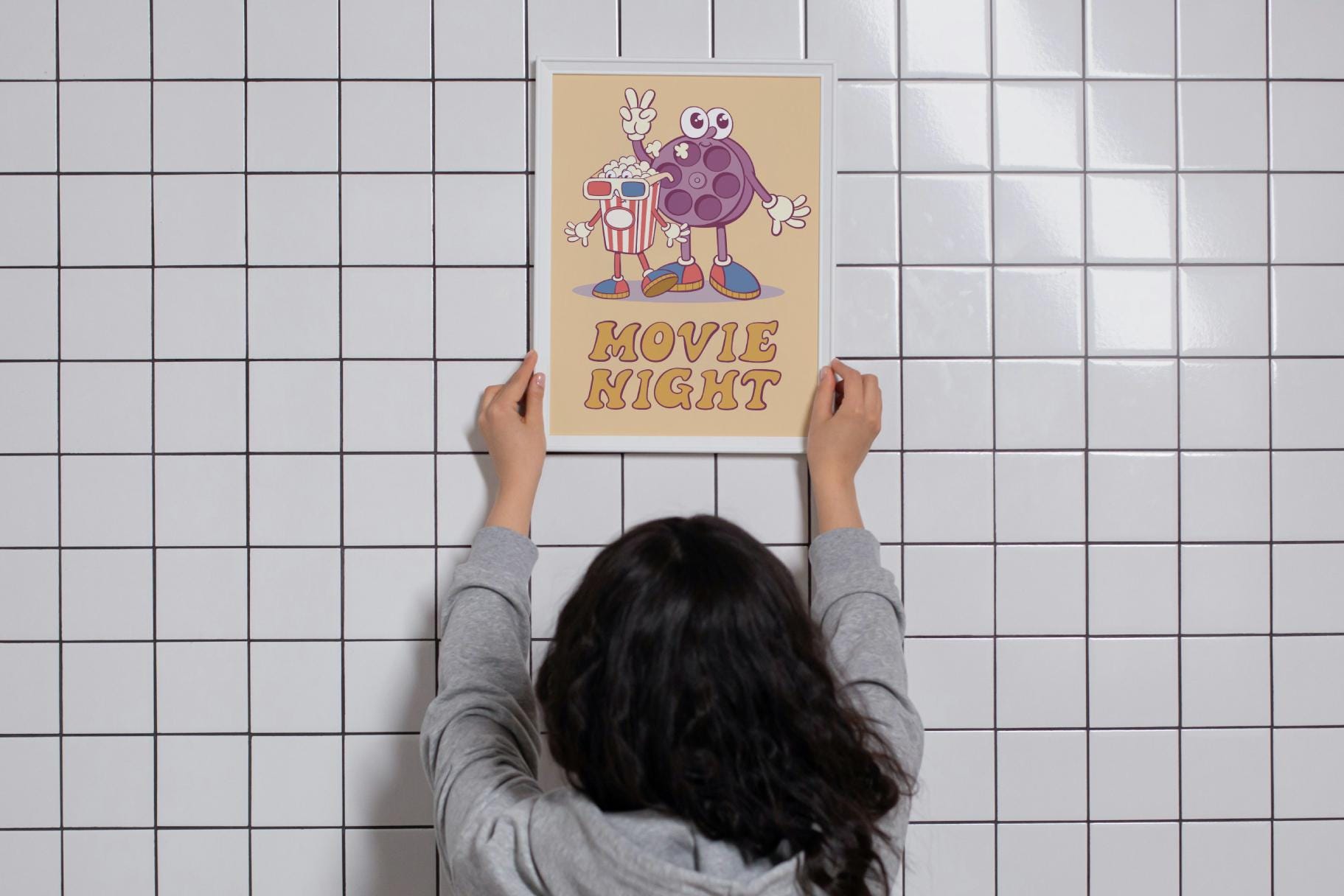 Movie Mascot Creation Kit Set, Retro Groovy Cinema Mascot Creator ...