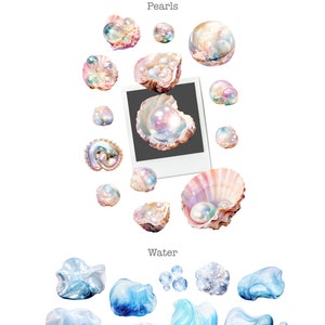 Ocean Clipart Bundle Digital Download, Summer Tropical Images, Marine ...