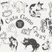 Crazy Cat Clipart Bundle, Funny Sketch Style Cat Illustrations, Weird ...