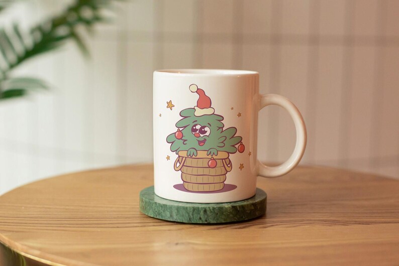Christmas Tree Character Creation Kit, Retro Groovy Xmas Mascot ...