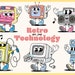 Set of Retro Mascot Characters Clipart Download, Vintage Computer ...