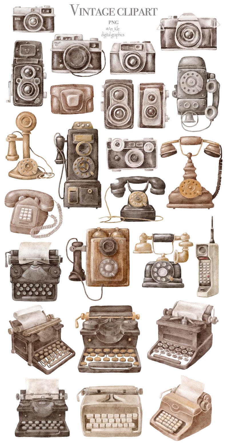 Antique Aesthetic - Hand-painted Clipart - Heritage Bundle – Books ...