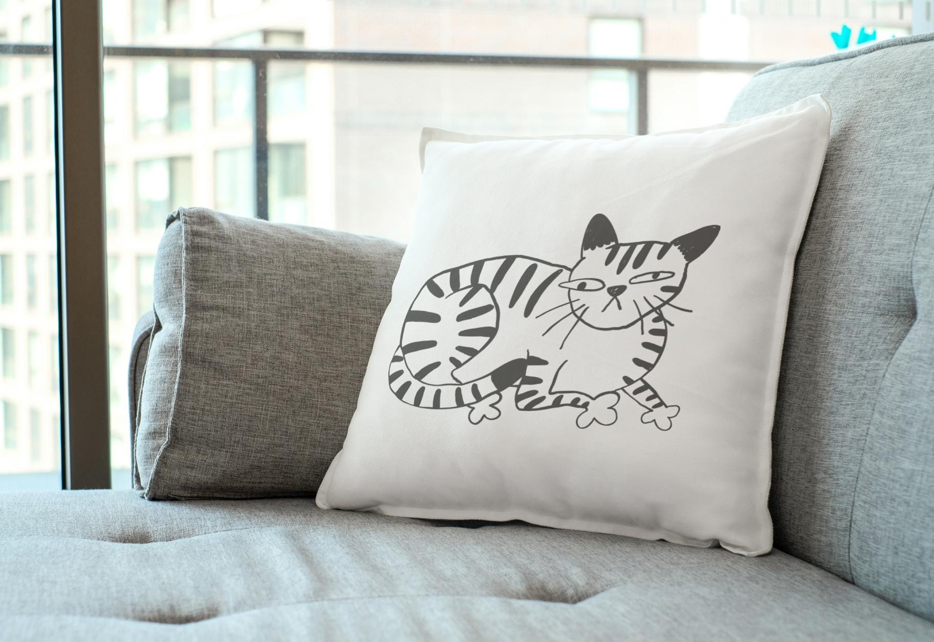 Funny Sketch Cat Clipart Bundle, Weird Line Art Cats (svg, Png, Eps, Ai ...