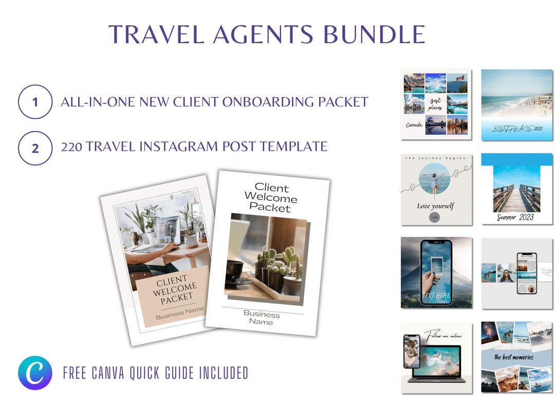 All-in-one New Client Onboarding Pack Travel Agent Marketing - Etsy
