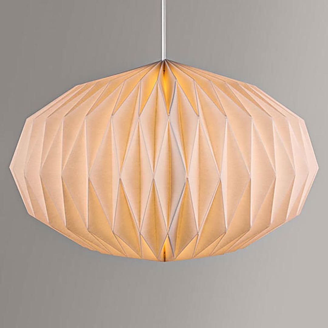 Extra Large 55cm Oval Origami Paper Lampshade - Etsy
