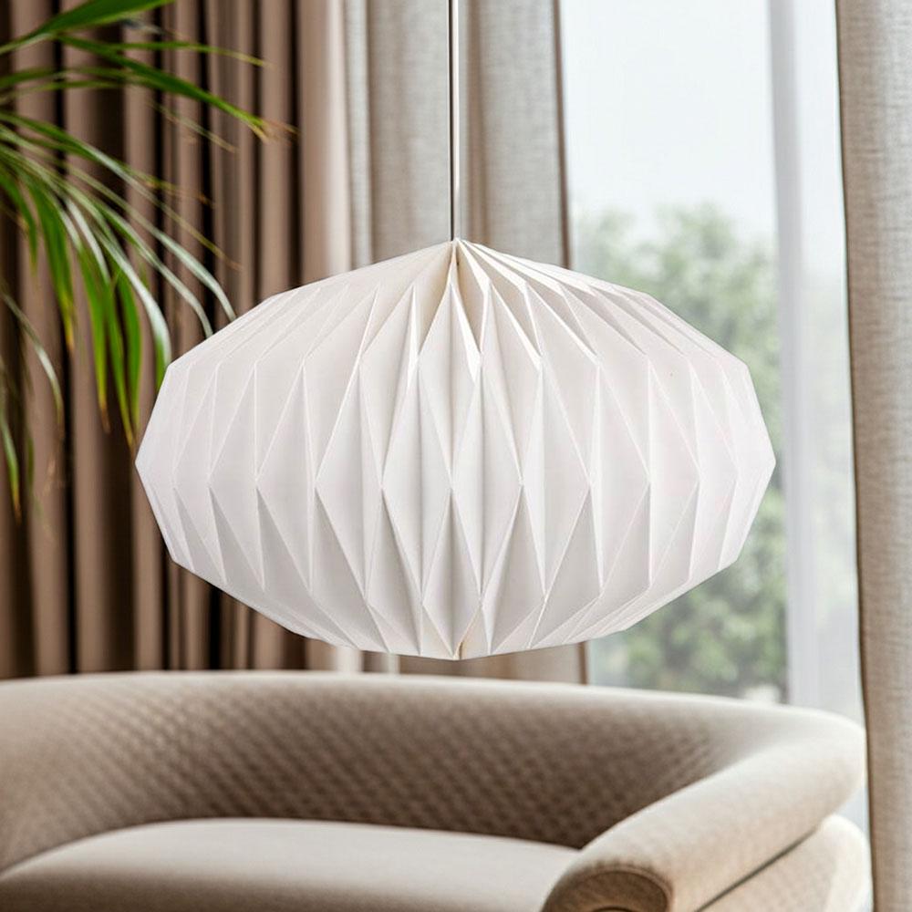 Extra Large 55cm Oval Origami Paper Lampshade - Etsy