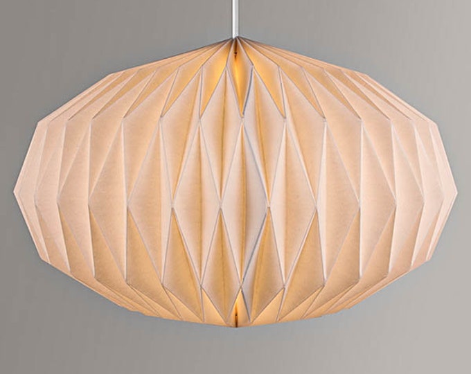 Extra Large 55cm Oval Origami Paper Lampshade - Etsy