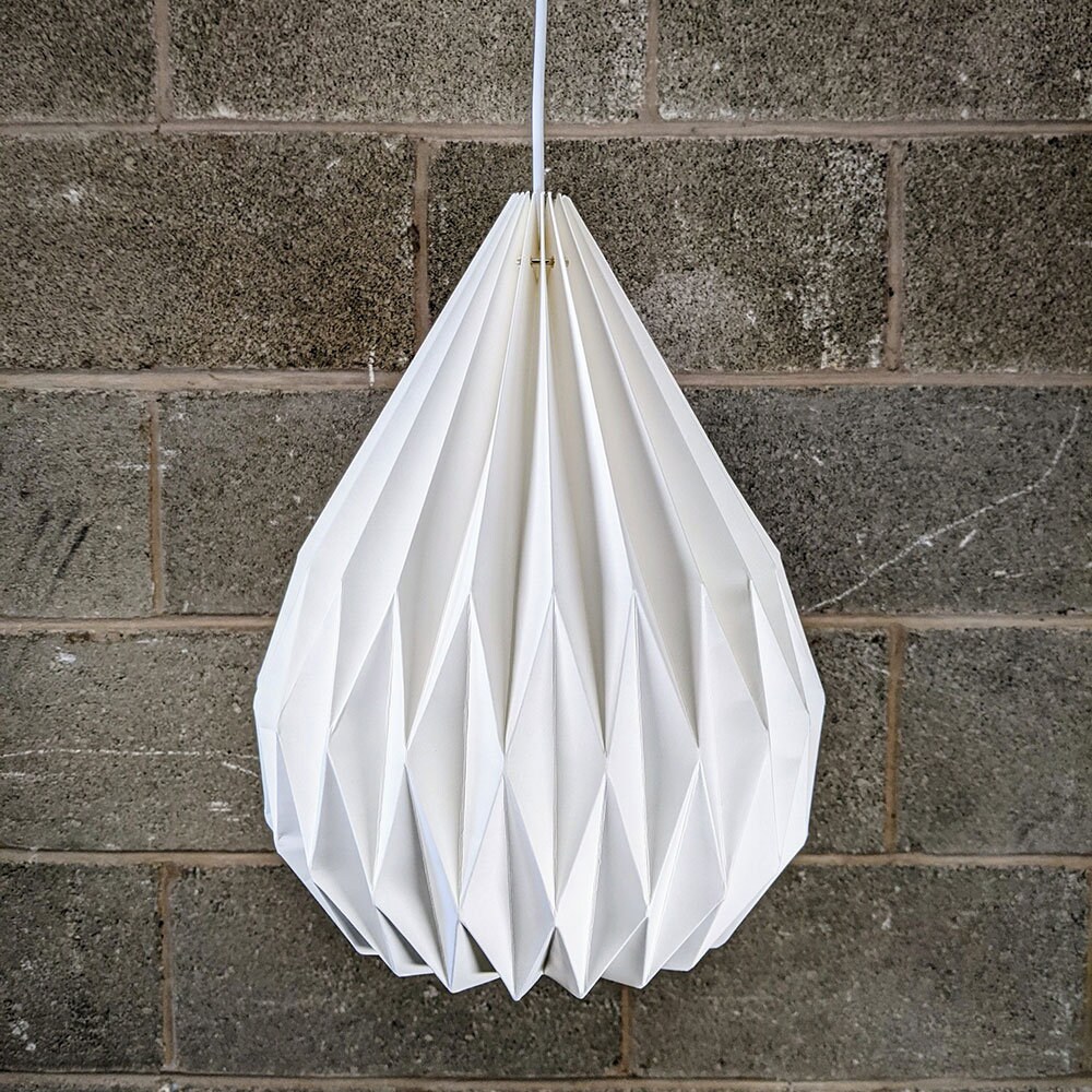Large Snowdrop Teardrop Origami Paper Lampshade - Etsy