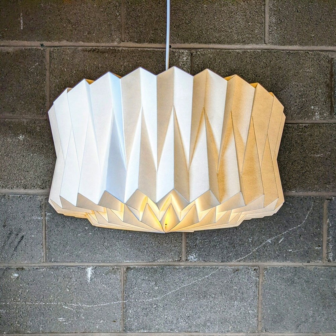 Drum Cylinder Origami Paper Lampshade - Etsy