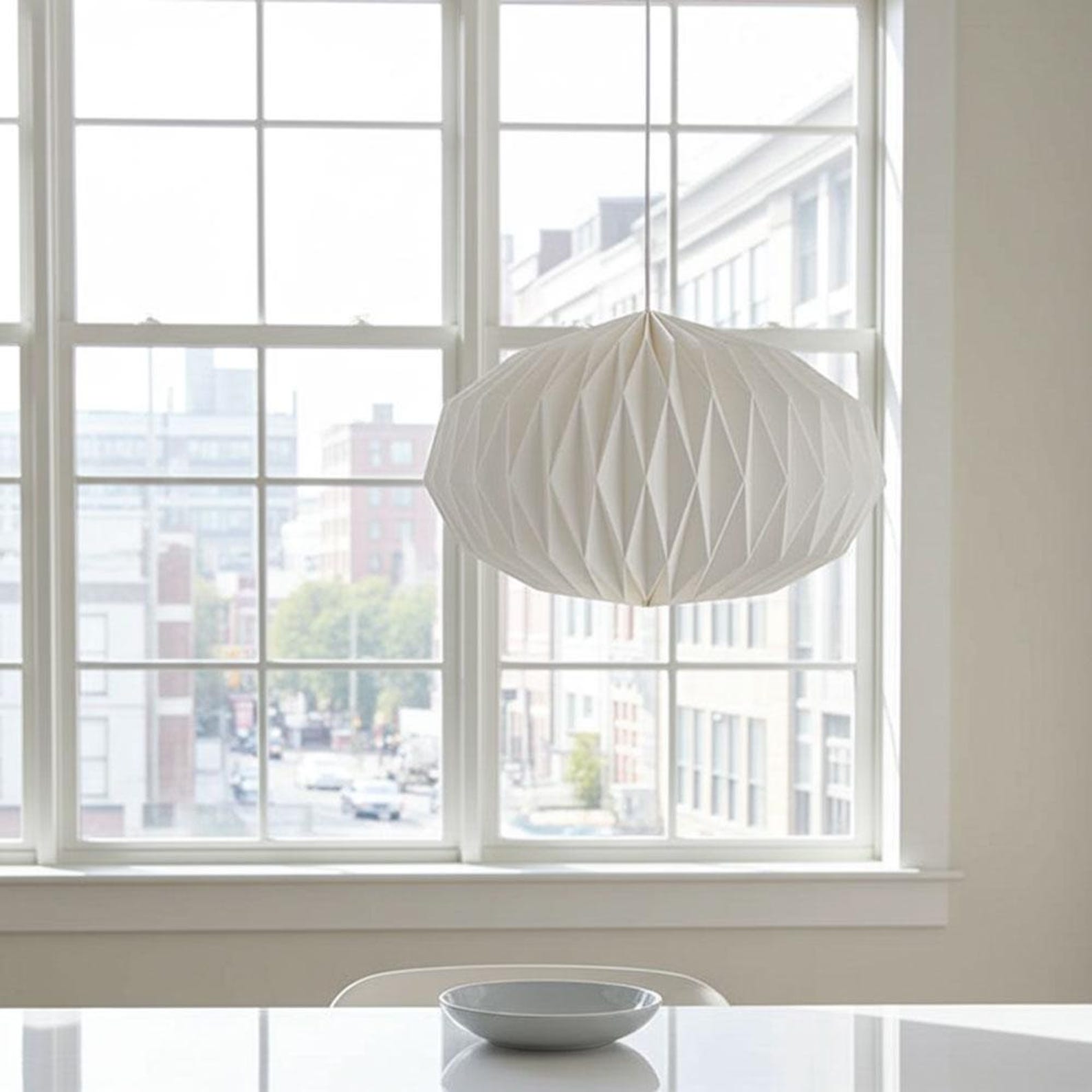 Extra Large 55cm Oval Origami Paper Lampshade - Etsy