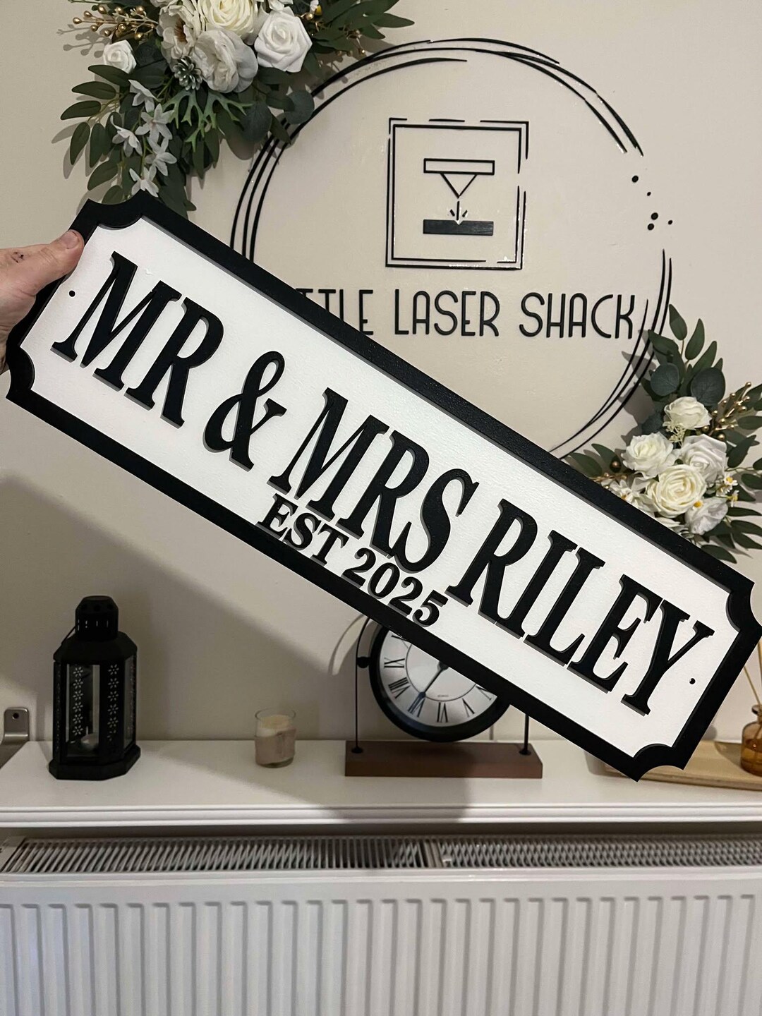 Mr & Mrs | Mr and Mr | Mrs and Mrs Surname With Est Date | Street Sign ...