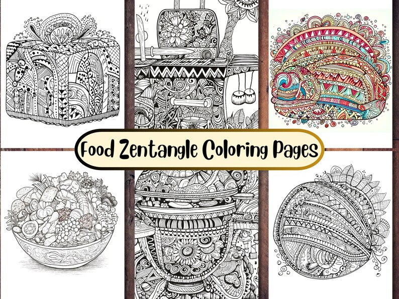 Food Coloring Pages, Instant Download, 47 PDF Food Printable Pages ...