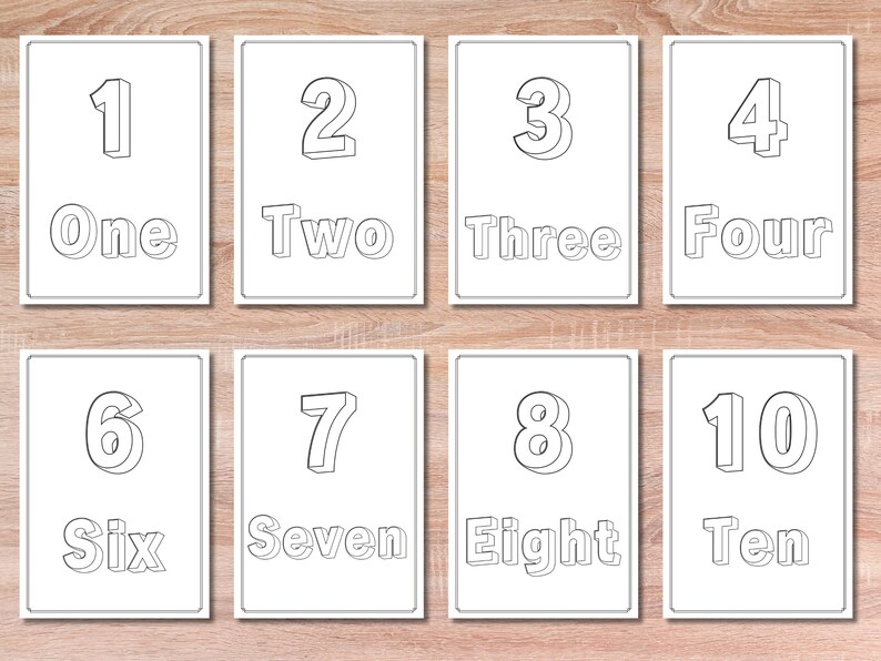 Interactive 0-100 Numbers Coloring Page Collection Instant Download 101 ...