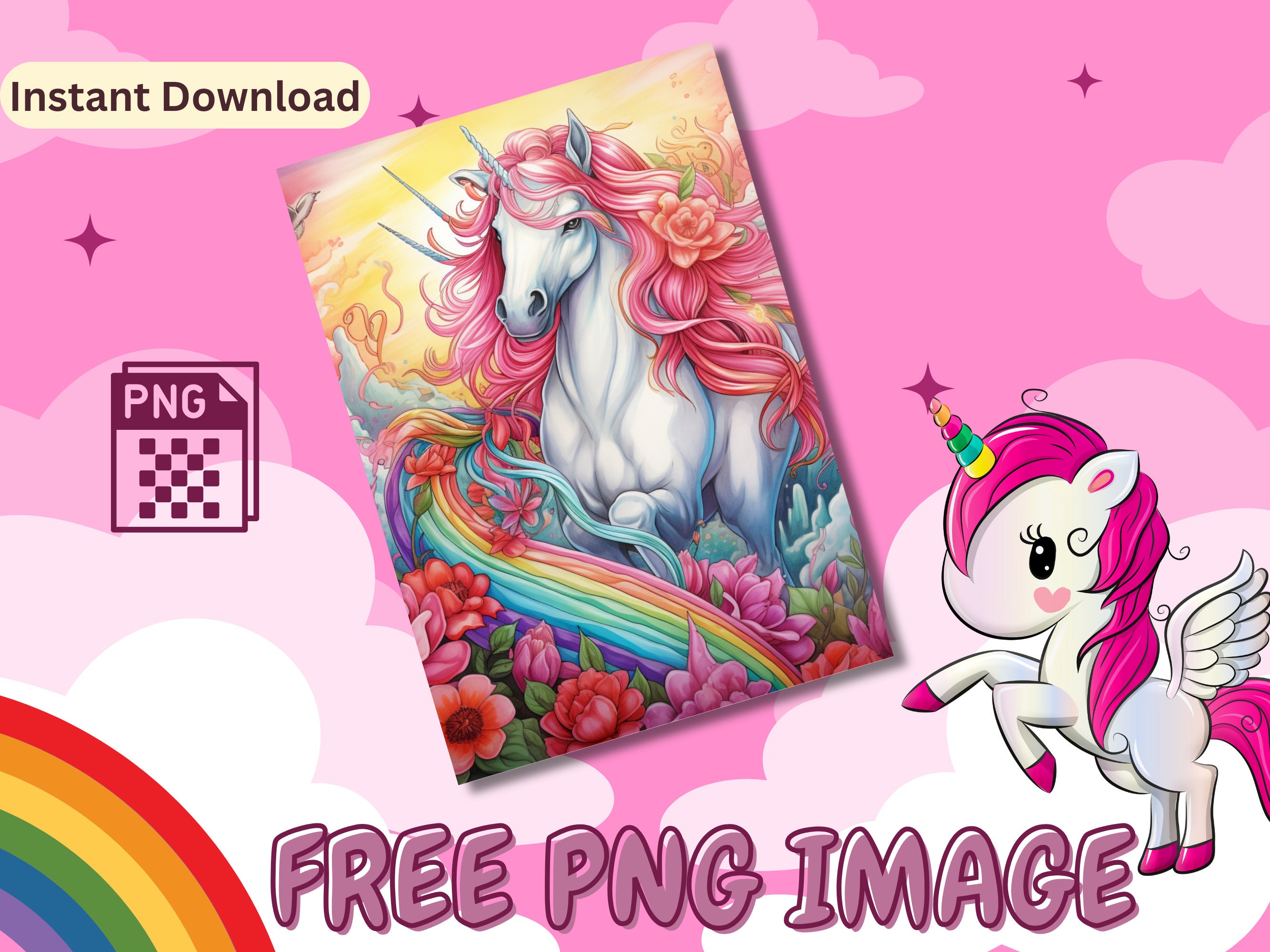 Rainbow Unicorn Coloring Page, Fantasy Coloring Sheet Rainbow Coloring ...