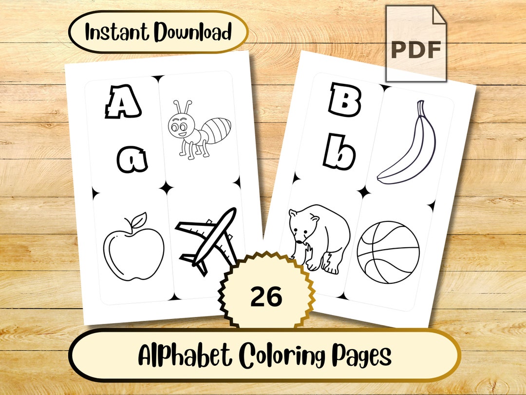 Fun Alphabet Coloring Pages Educational ABC Activities Kids ABC ...