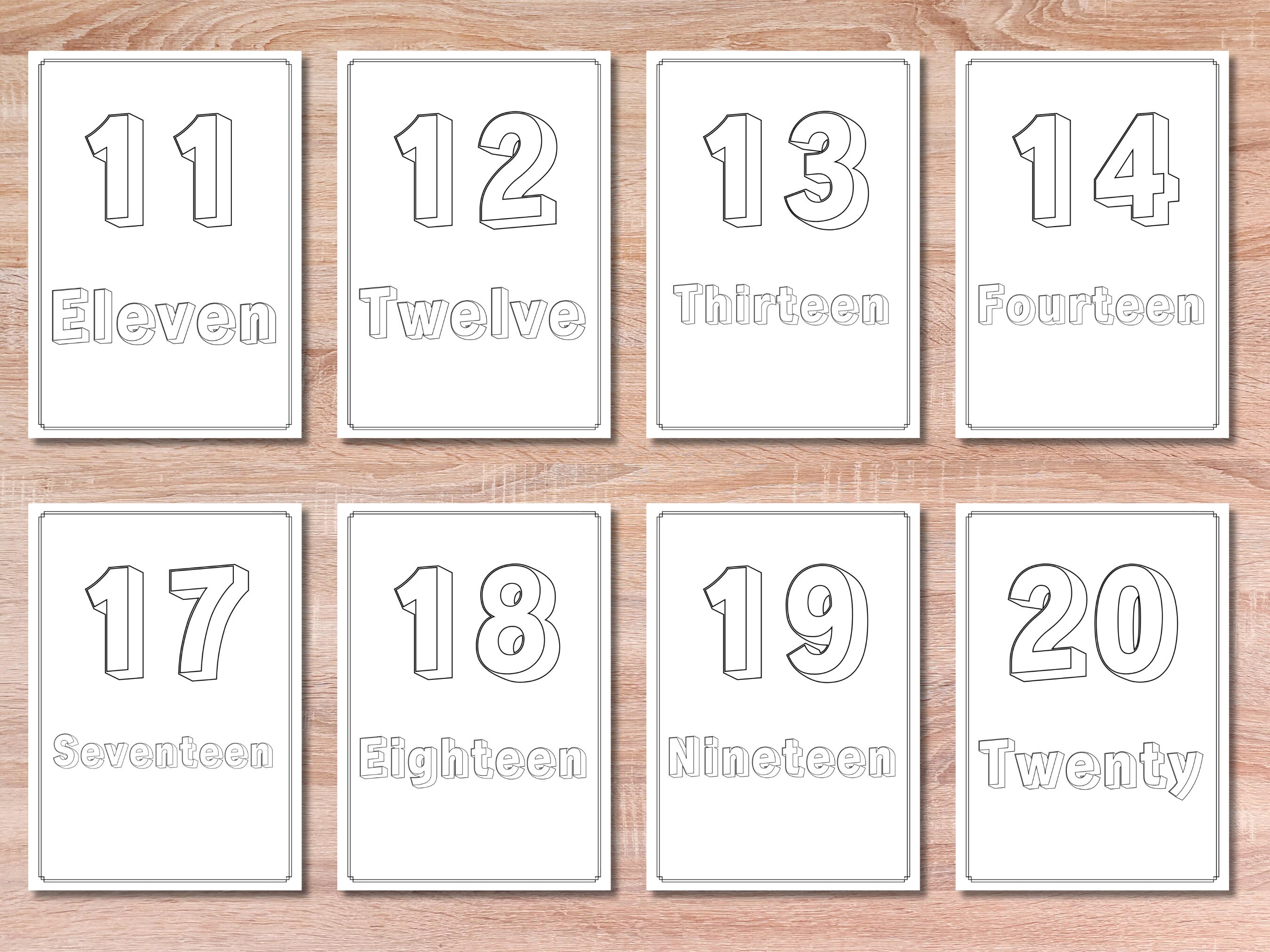 Interactive 0-100 Numbers Coloring Page Collection Instant Download 101 ...