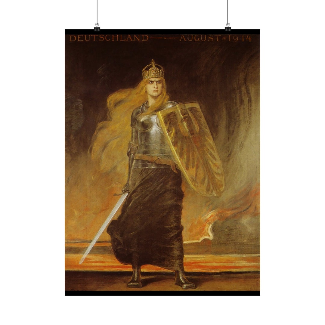 Germania August 1914 Poster: Allegorical WWI Art Print - Etsy
