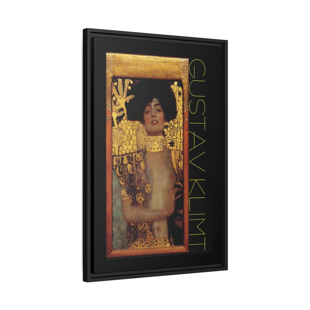 Framed Canvas, Klimt Art Nouveau Judith Und Holofernes Golden Period - Etsy