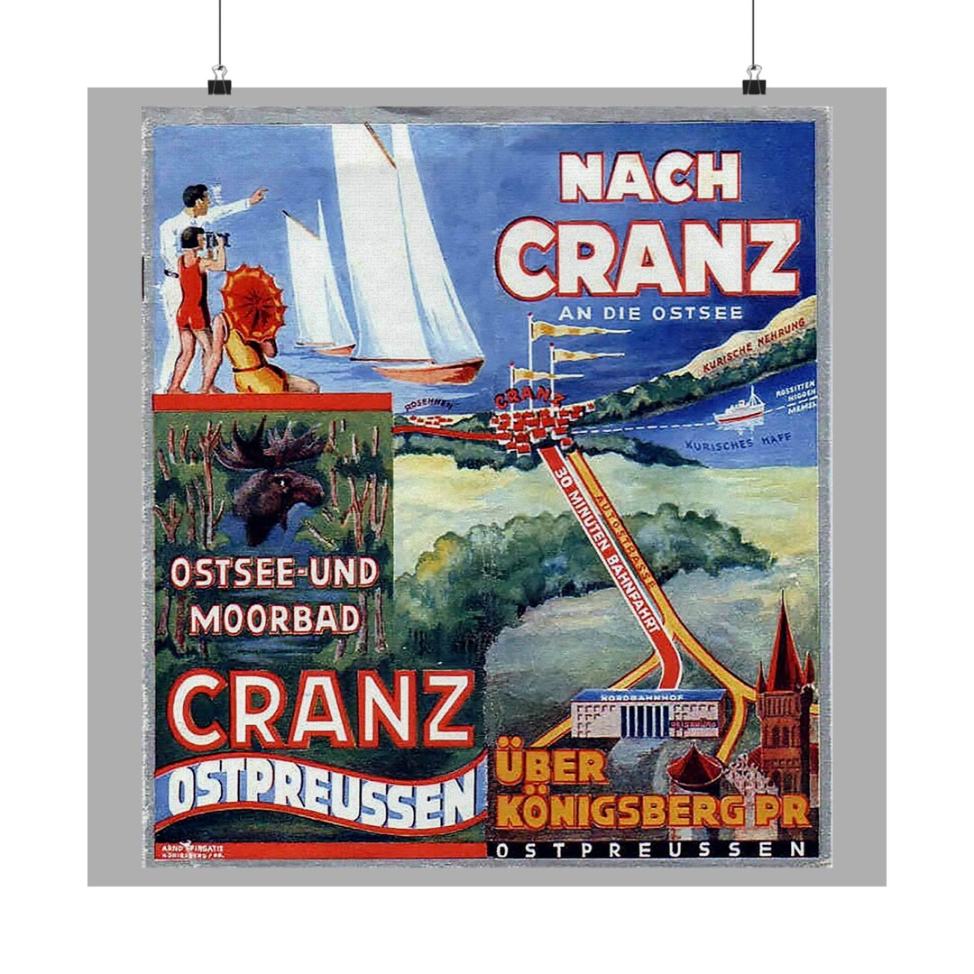Cranz East Prussia Beach Advertisement...matte Paper Poster - Etsy