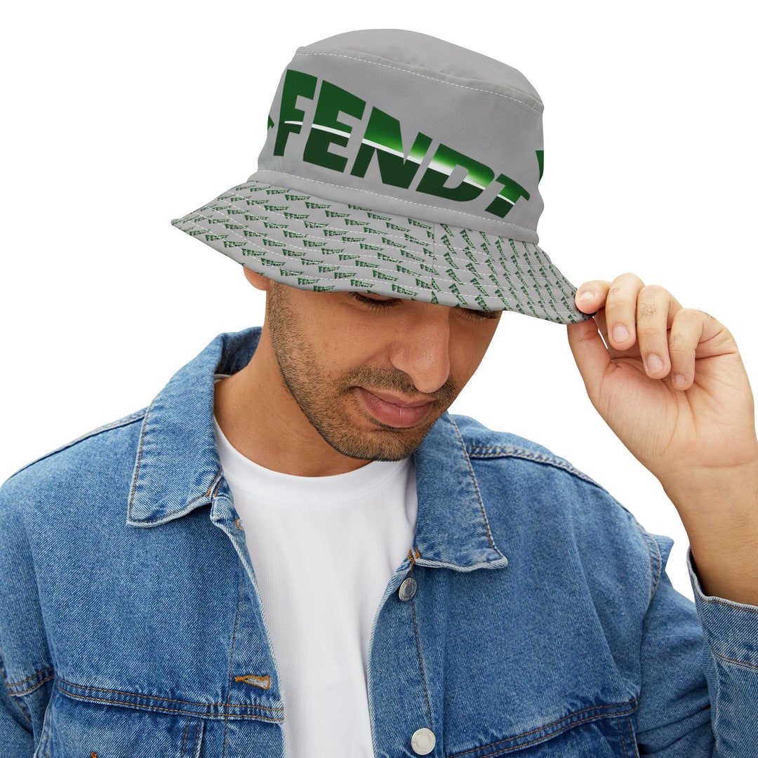 Fendt Logo on Grey... Bucket Hat AOP - Etsy