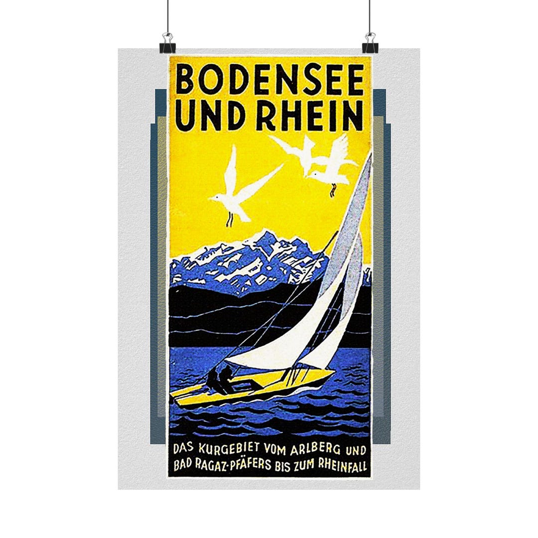 Bodensee Und Rhein Poster, Alpine Rhine Sailboat Art Print - Etsy