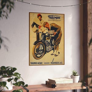 Triumph Werke Nürnberg...matte Paper Poster..1920s Motorcycle Ad - Etsy