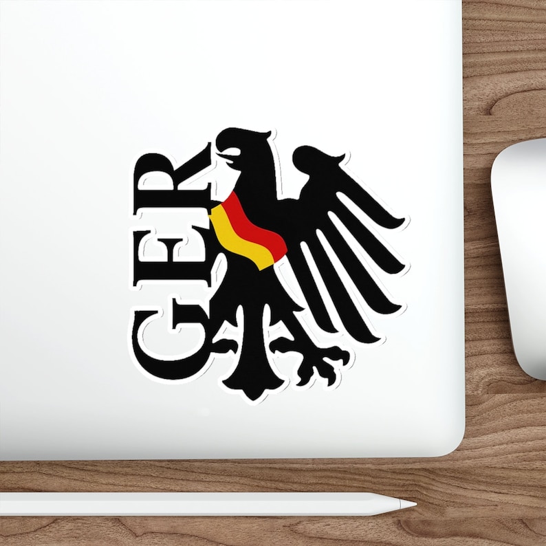 German Eagle With German Flag...die-cut Stickers - Etsy