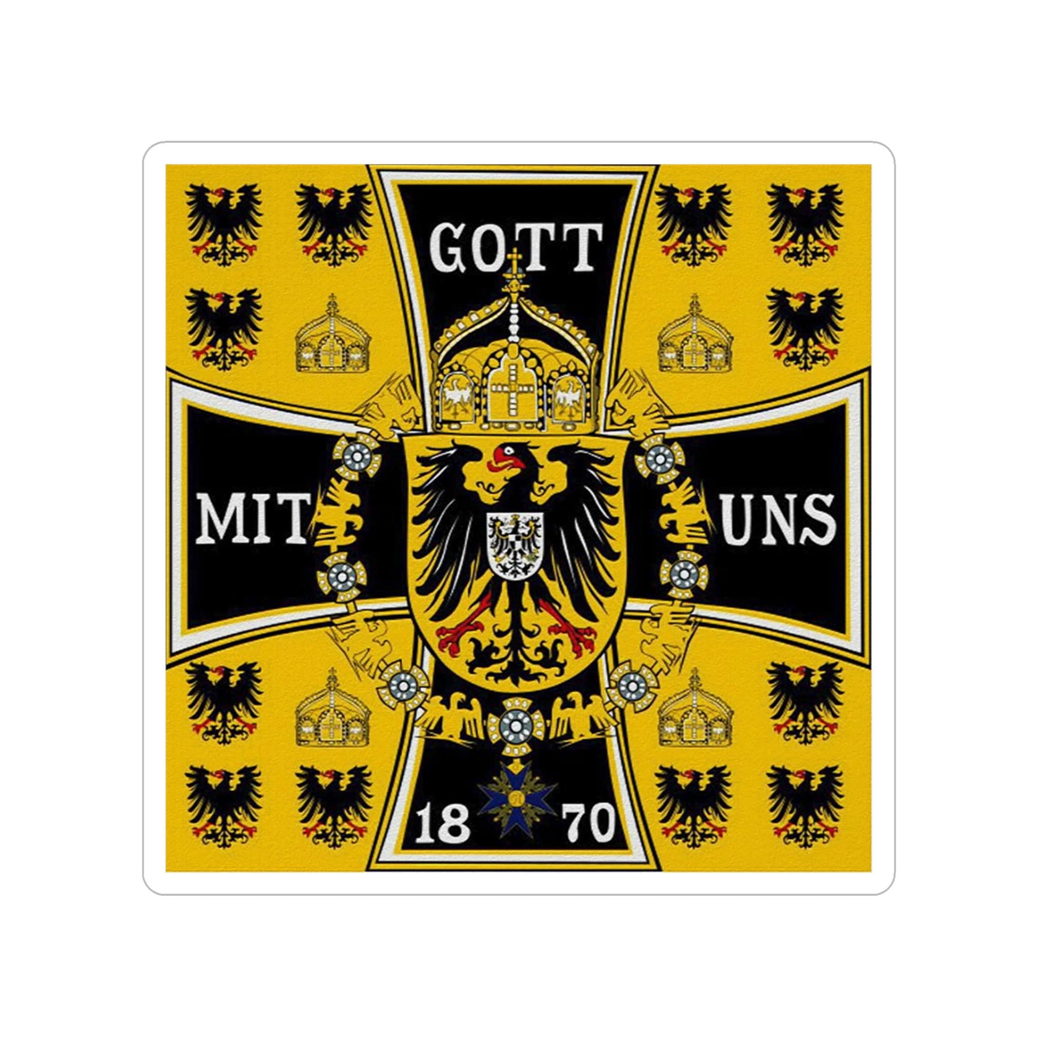 Prussian King Battle Flag 1870...outdoor Stickers, Die-cut, 1pcs - Etsy