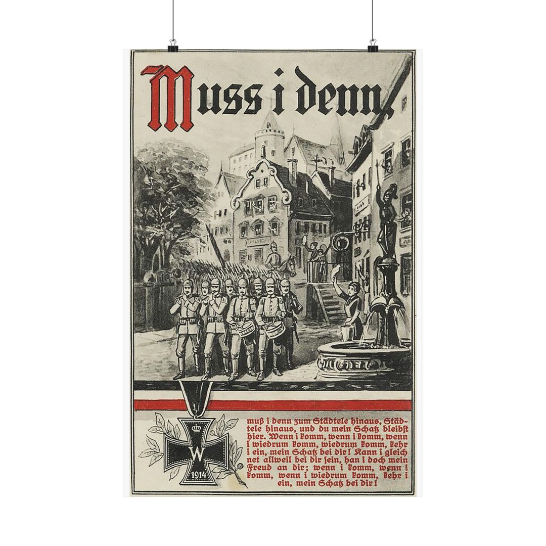 WWI, Muss I Denn, Song Lyrics...matte Posters - Etsy