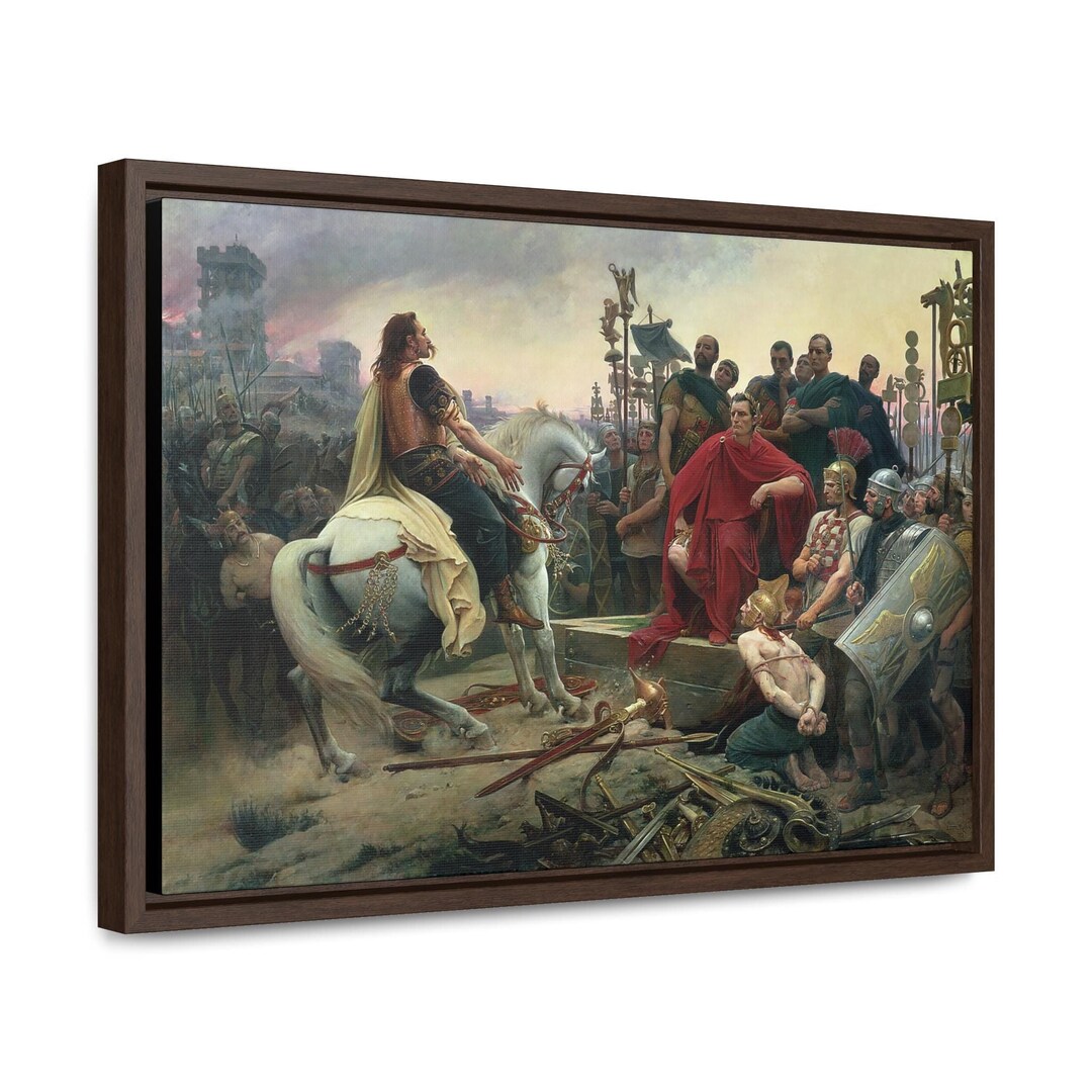 Historical Surrender of Gaul to Caesar Framed Matte Canvas Wrap ...