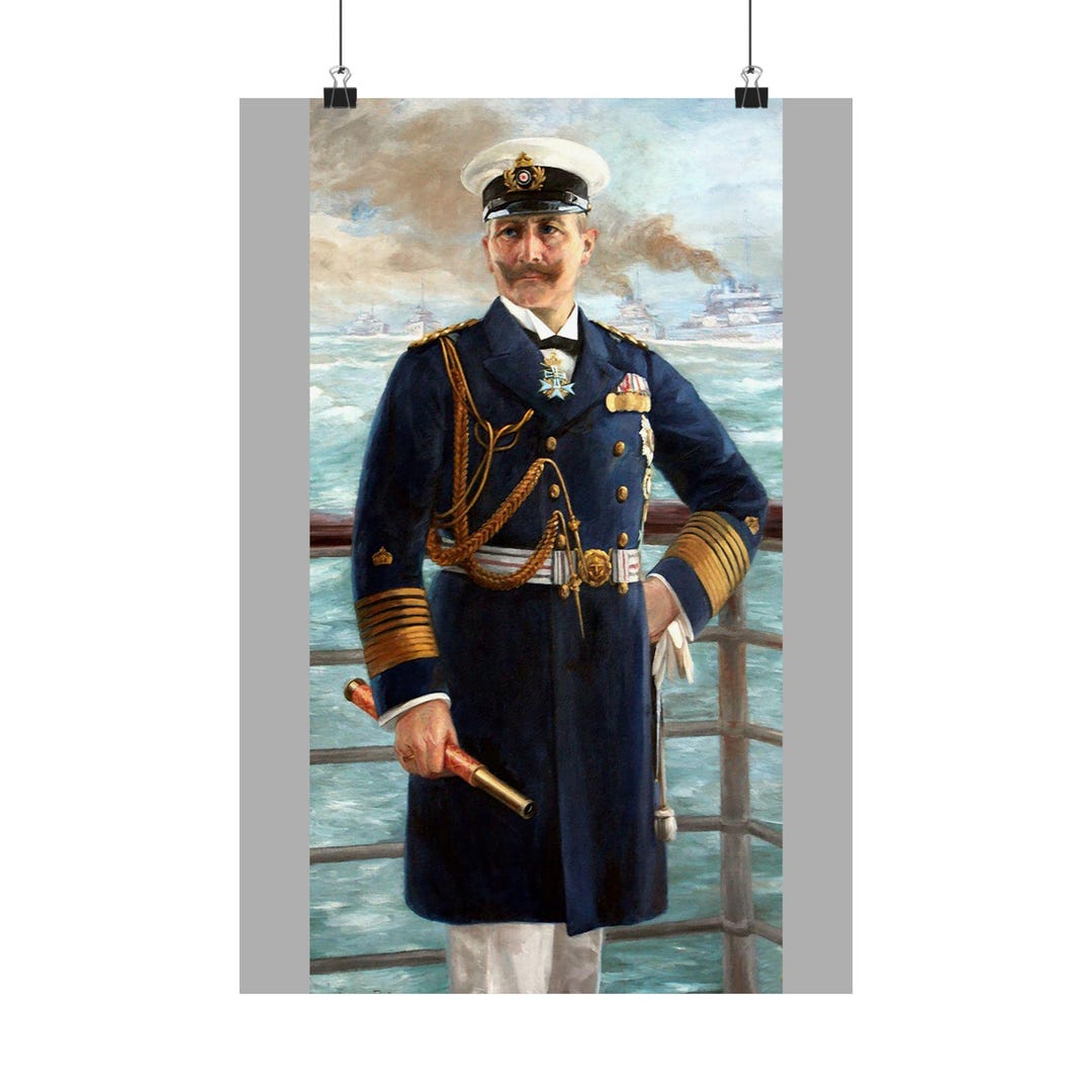 Kaiser Wilhelm II Kriegsmarine Uniform Matte Poster, Admiral Painting ...