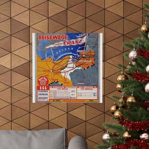 German Map 1930s, Routes to East Prussia...matte Vertical Posters - Etsy