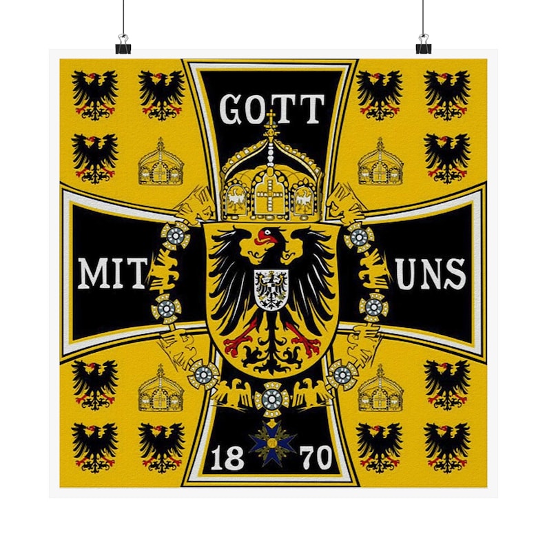 Prussian King Battle Flag Poster: 1870 Franco Prussian War Art - Etsy